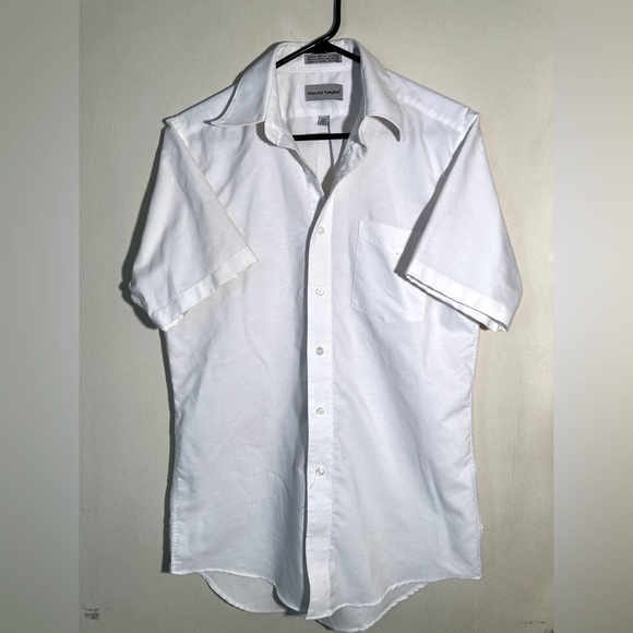 David Taylor | Shirts | Mens White Button Down Short Sleeve Shirt By ...